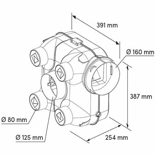 Kit VMC simple flux autoréglable City'Air AUTOGYRE - 100910 123elec.com