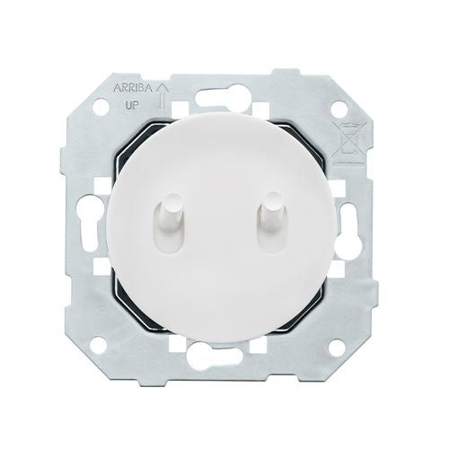 Double bouton poussoir FONTINI Dom blanc - FON038119 123elec.com