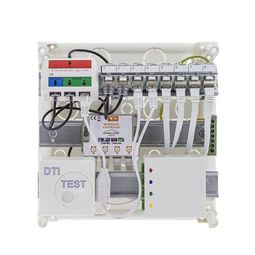 Coffret de communication Grade 2TV IKEPE 8RJ45 avec DTIO 123elec.com