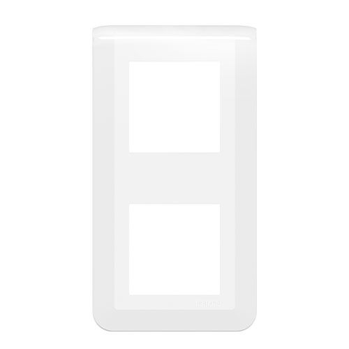 Plaque double verticale blanc LEGRAND Mosaic - 078822L 123elec.com