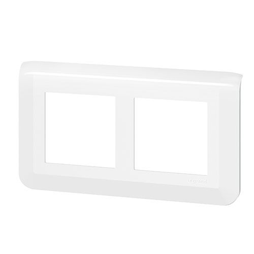 Plaque double horizontale entraxe 57mm LEGRAND Mosaic blanc - 078864L ...