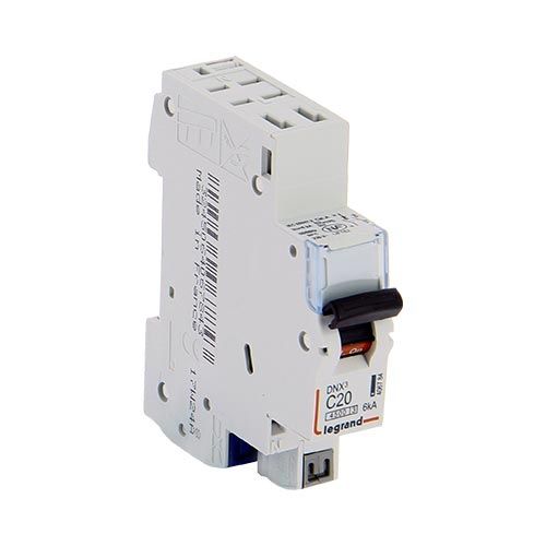 Disjoncteur LEGRAND 20A auto PH+N courbe C 4.5kA DNX3 - 406784 123elec.com