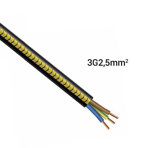 Câble électrique R2V 3G2.5mm² M/B/VJ - Prix au mètre 123elec.com