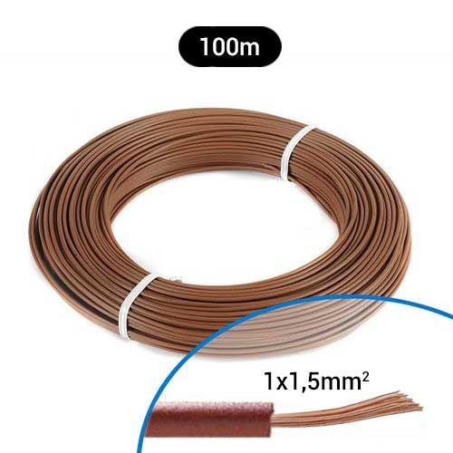 Fil électrique souple H07VK 1.5² marron MIGUELEZ - Couronne de 100m ...
