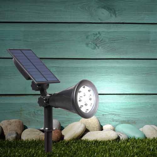 Spot solaire LED sur piquet orientable ARLUX 4W 270lm noir - 500532 ...