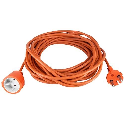 Rallonge électrique 25m H05VV-F 2X1,5 orange 123elec.com