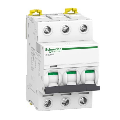 Disjoncteur SCHNEIDER 16A 3P courbe D 10kA Acti9 iC60N - A9F75316 123elec.com