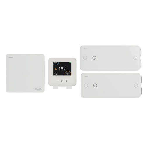 Kit Thermostat connecté SCHNEIDER Wiser zigbee pour 2 radiateurs ...