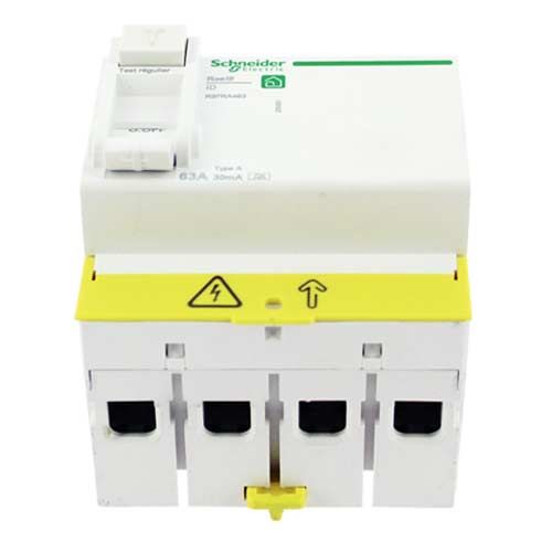 Interrupteur différentiel SCHNEIDER tétrapolaire 63A 30mA type A Resi9 XP - R9PRA463 123elec.com
