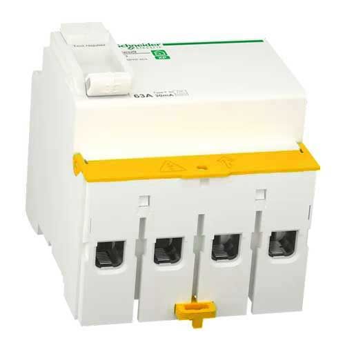 Interrupteur différentiel SCHNEIDER tétrapolaire 63A 30mA type Fsi Resi9 XP - R9PRF463 123elec.com