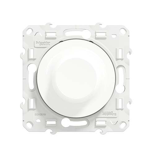 Interrupteur variateur rotatif SCHNEIDER Odace 100W blanc - S520519 ...