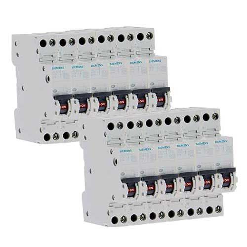Lot de 12 disjoncteurs SIEMENS 10A Ph+N Courbe C 4.5kA 230V 123elec.com