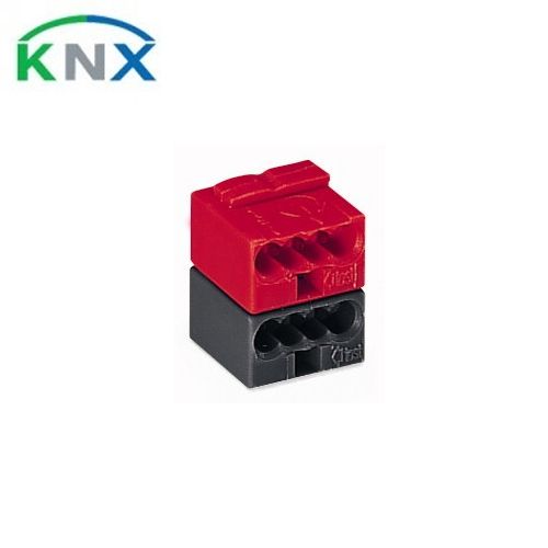 Borne de bus WAGO KNX 2 pôles rouge et noir - 243-211 123elec.com