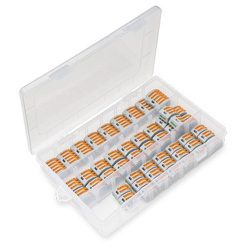 50 bornes de connexion rapide WAGO S222 2, 3 et 5 fils 123elec.com