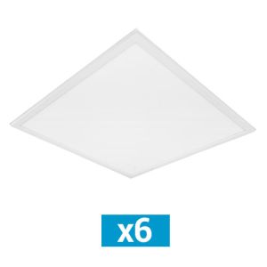 CEOTIS Lot de 6 dalles LED extra plates Saphir Eco 36W 3600lm 4000K ...