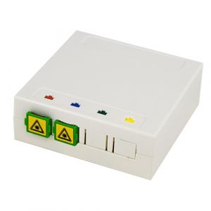 DTIO mural 2 fibres avec raccord et pigtail SC/APC IKEPE 123elec.com