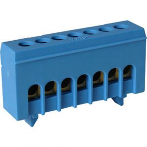 Bornier de raccordement bleu, bornier Neutre 123elec.com