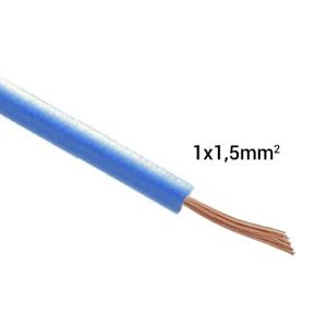Fil électrique souple H07VK 1.5² bleu MIGUELEZ - Couronne de 100m ...