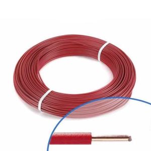 Fil électrique rigide HO7VU 1.5² rouge - Couronne de 100m 123elec.com