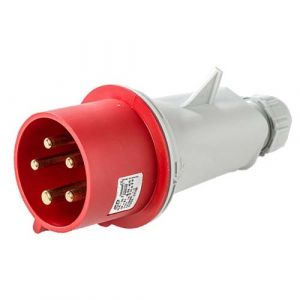 Fiche mâle industrielle CEE 32A 3P+N+T 400V 123elec.com