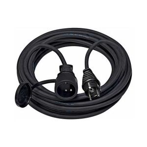 Rallonge électrique étanche SUNOLOGY 25m H07RN-F 3G1,5 2P+T 16A noir ...