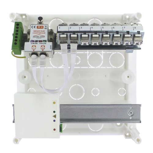 Coffret de communication Grade 2TV IKEPE Start Compact 8RJ45 123elec.com