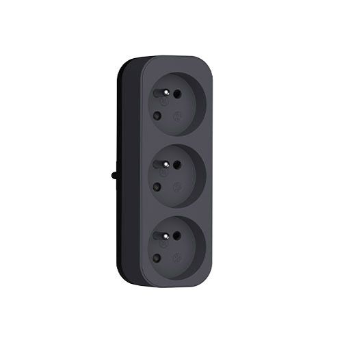Multiprise murale Triplite QUARX 3 prises 2P+T 16A anthracite - 7238 ...